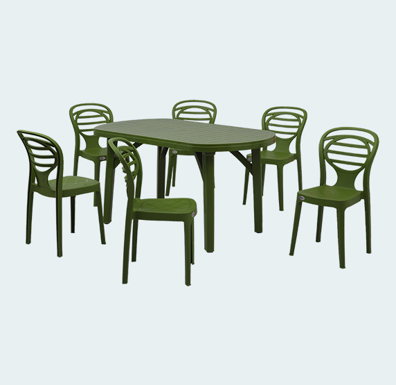 Corsa With Oak 6 Seater Dining Table And Chairs | Supreme