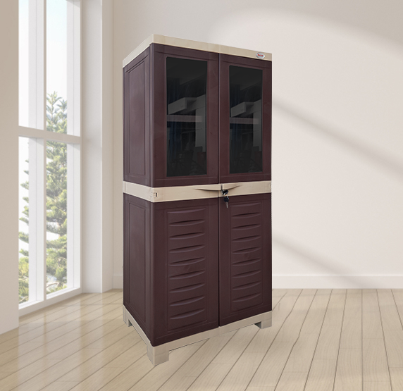 Furniture - Plastic Cupboards | Multipurpose Cabinets with Glass Panels ...