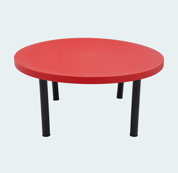 Diskette Round Kids Plastic Tables in Red, Green Colour