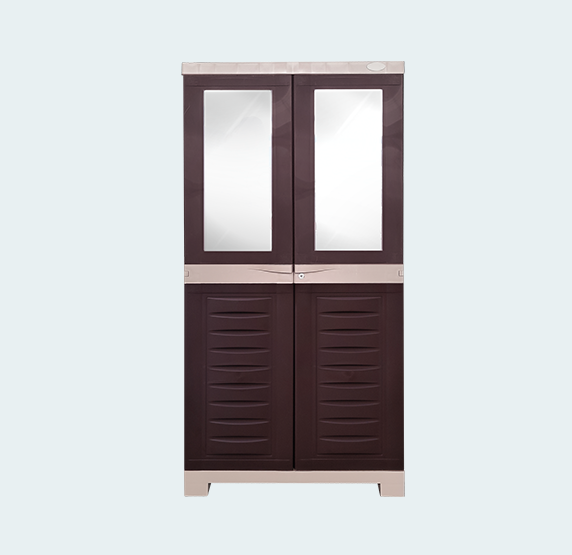 Fusion 2HM Plastic Cupboards With Mirror Panels | Supreme