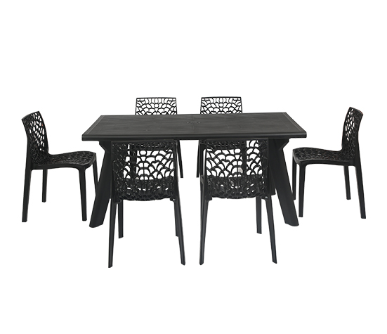 Bison With Web 6 Seater Dining Table and Chairs | Supreme