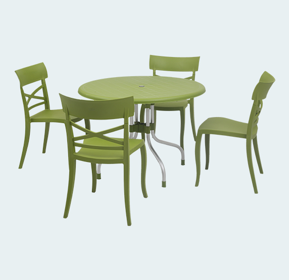 Cherry With Cruz | 4 Seater Dining Table and Chair | Supreme