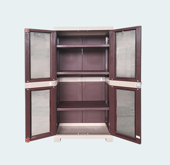 Fusion 2 FG Plastic Cupboard With Glass Panels