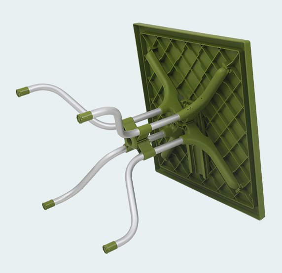 Olive Plastic Folding Tables | Square Plastic Table