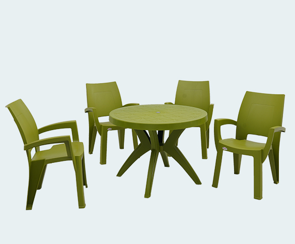 Furniture - 4 Seater Dining Table and Chair | Plastic Table Chair Set ...
