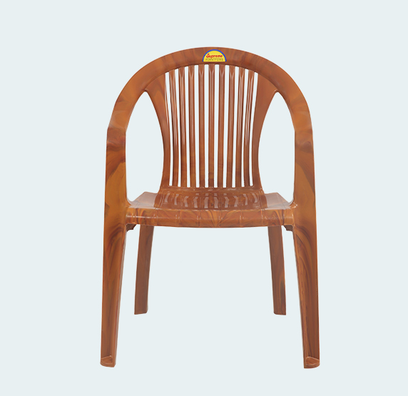Evergreen Plastic Chairs | Red, Beige, Teakwood Colour
