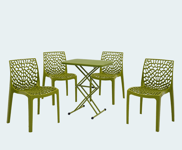 Plastic Table and Chairs | 4 Seater Dining Table | Supreme