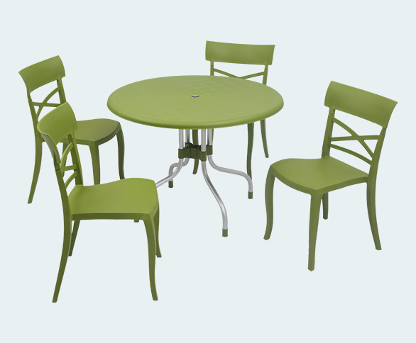 Cherry With Cruz | 4 Seater Dining Table and Chair | Supreme