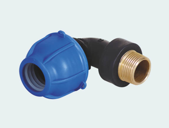 PP Compression Male Threaded Elbow 90° Brass | Supreme