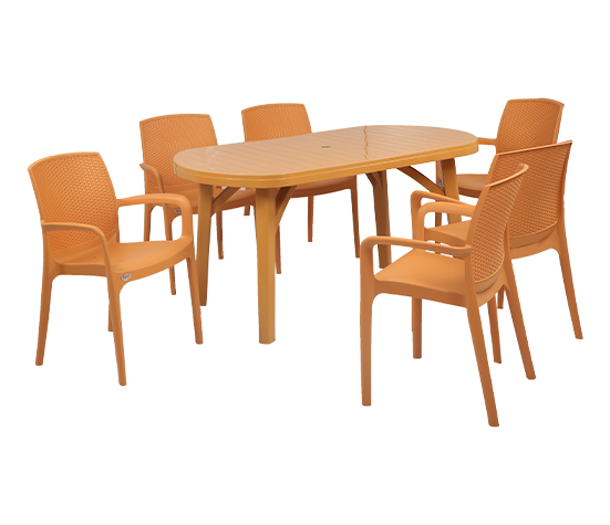 Furniture - Plastic Dining Table 6 Seater | Plastic Dining Table with ...