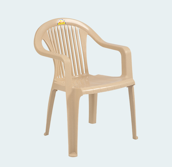 Evergreen Plastic Chairs | Red, Beige, Teakwood Colour