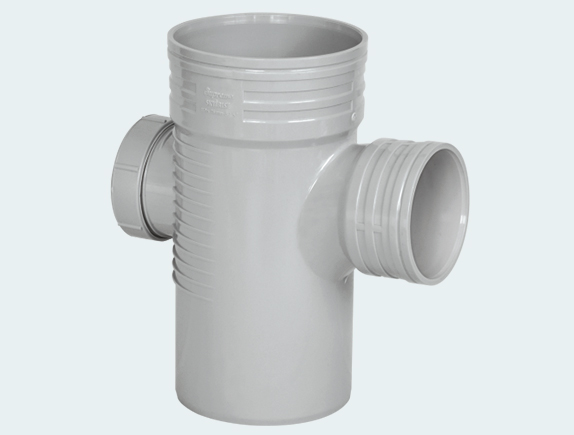 Plastic Piping Systems | Reducing Swept Tee with door (Fix O Ring Type ...