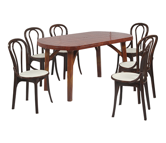 Corsa With Pearl 6 Seater Dining Table And Chairs | Supreme