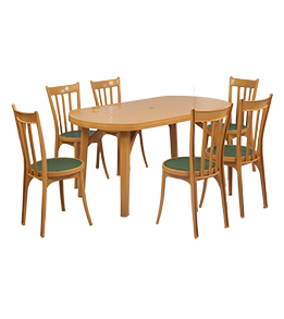 Corsa With Antik 6 Seater Dining Table and Chairs