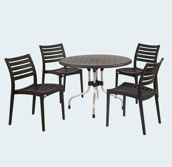 Furniture - 4 Seater Dining Table and Chair | Plastic Dining Table with ...