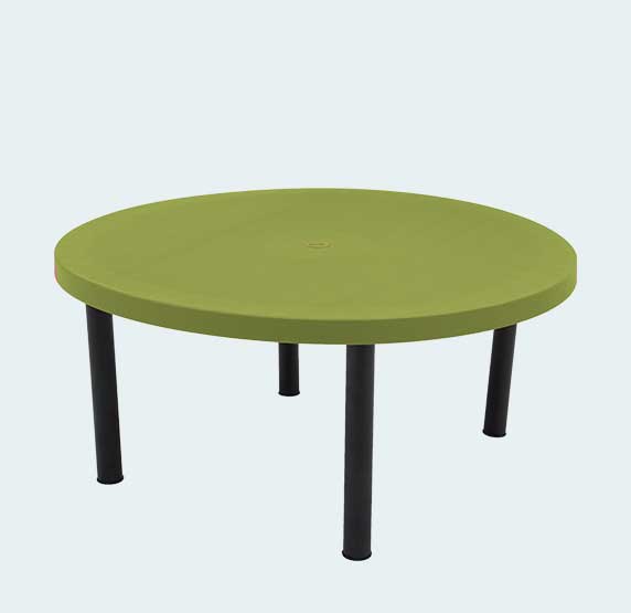 Diskette Round Kids Plastic Tables in Red, Green Colour