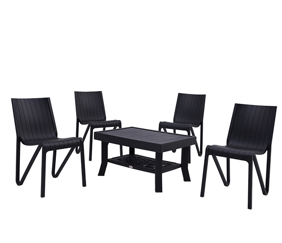 Plastic Table and Chairs | 4 Seater Dining Table and Chair
