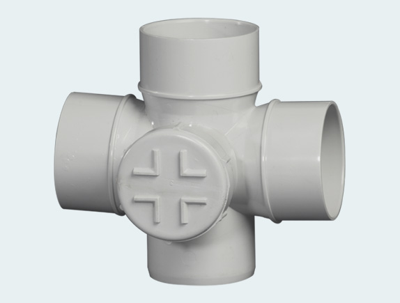 Plastic Piping Systems | Cross Tee with door (Pasted Type Fitting)
