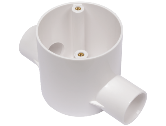 Plastic Piping Systems | 2 Way Deep Through Circular Box (Junction) for ...