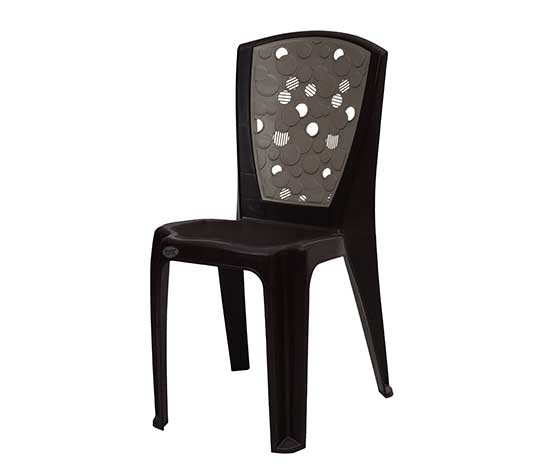 Austin Armless Plastic Chairs (Dark brown) Supreme Furniture