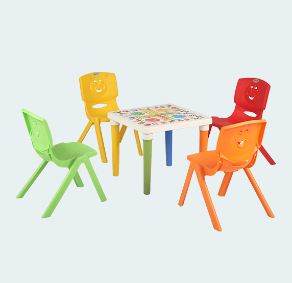 Furniture - Table Chair for Kids | Set of 4 Multicolour | Stylish Kids ...