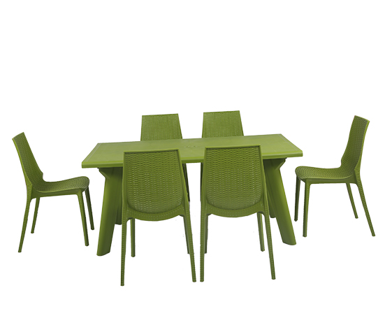 Bison With Lumina 6 Seater Dining Set | Supreme Furniture