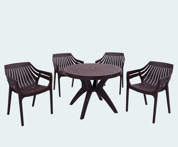 Furniture - Plastic Dining Table 4 Seater | Plastic Table Chair Set ...