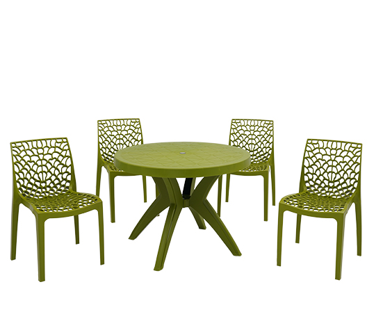 Optima With Web 4 | 4 Seater Dining Table and Chair