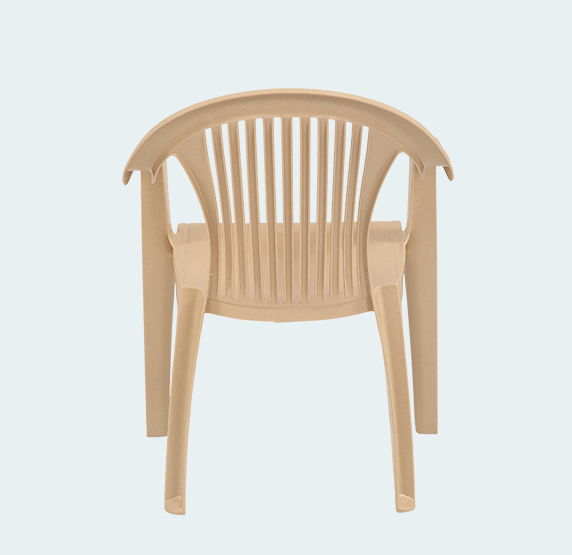 Evergreen Plastic Chairs | Red, Beige, Teakwood Colour