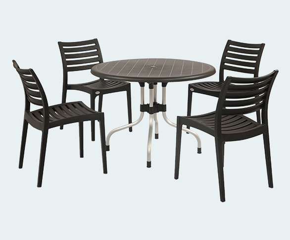 4 Seater Dining Table and Chair | Plastic Dining Table Chair