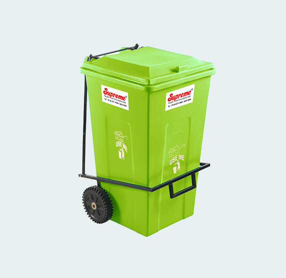 Material Handling Plastic Crates | Wheeled Garbage Bins 120 ltr with Pedal