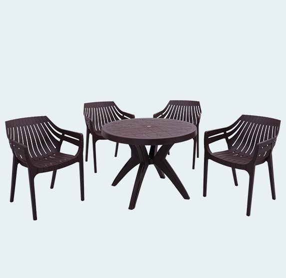 Plastic Dining Table 4 Seater | Plastic Table Chair Set